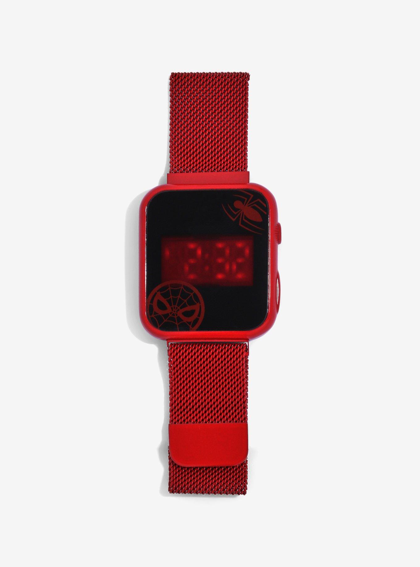 Marvel Spider-Man LED Touch Screen Mesh Watch | Hot Topic