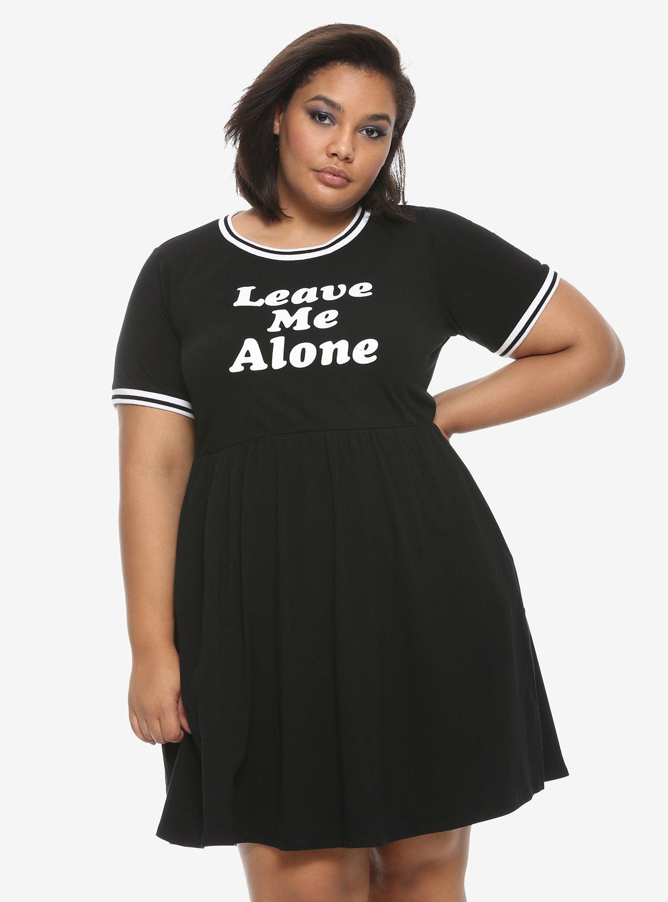 Leave Me Alone Ringer Dress Plus Size | Hot Topic