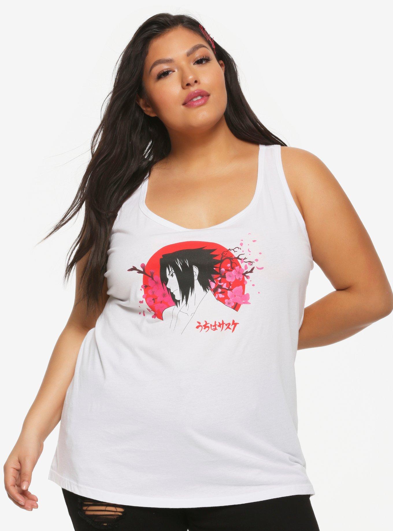 Naruto Shippuden Sasuke Blossoms Girls Tank Top Plus Size | Hot Topic