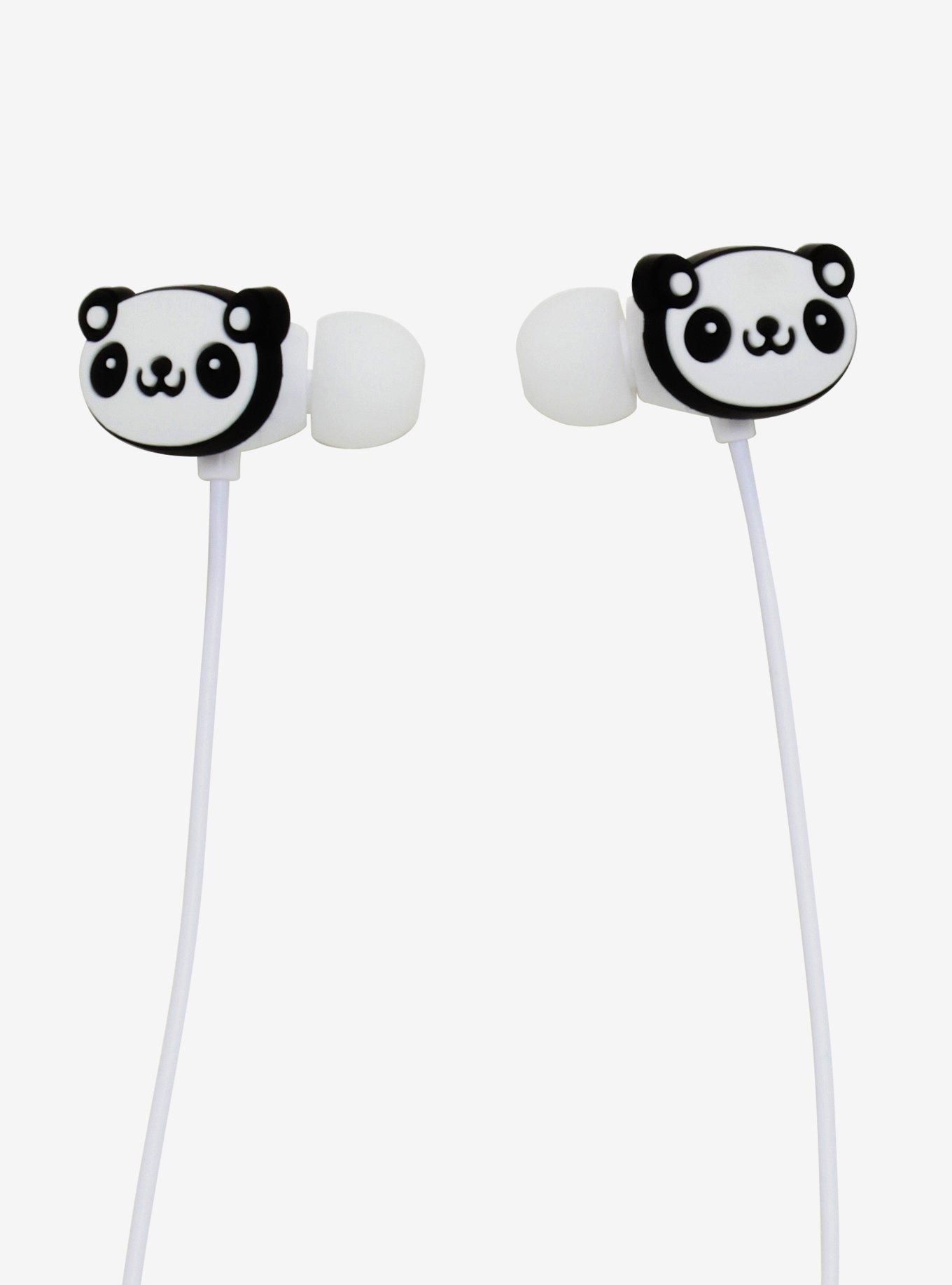 Panda Silicone Earbuds With Mic | BoxLunch