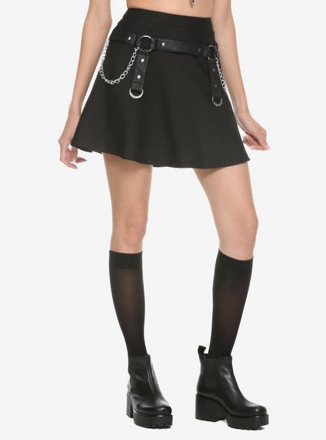 Royal Bones By Tripp Buckle Skater Skirt Hot Topic