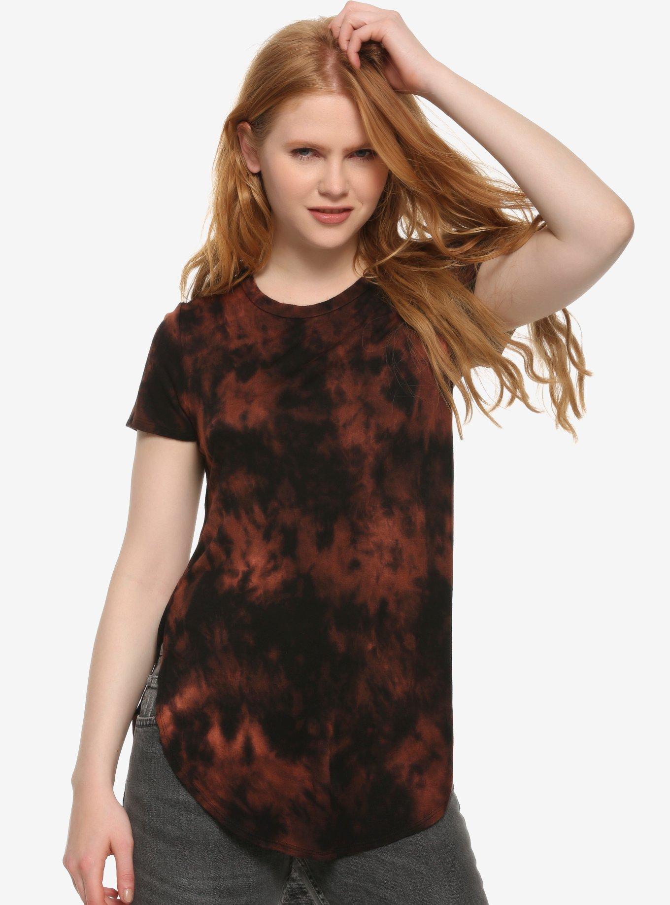 Rust Acid Wash Girls Tunic T-Shirt | Hot Topic