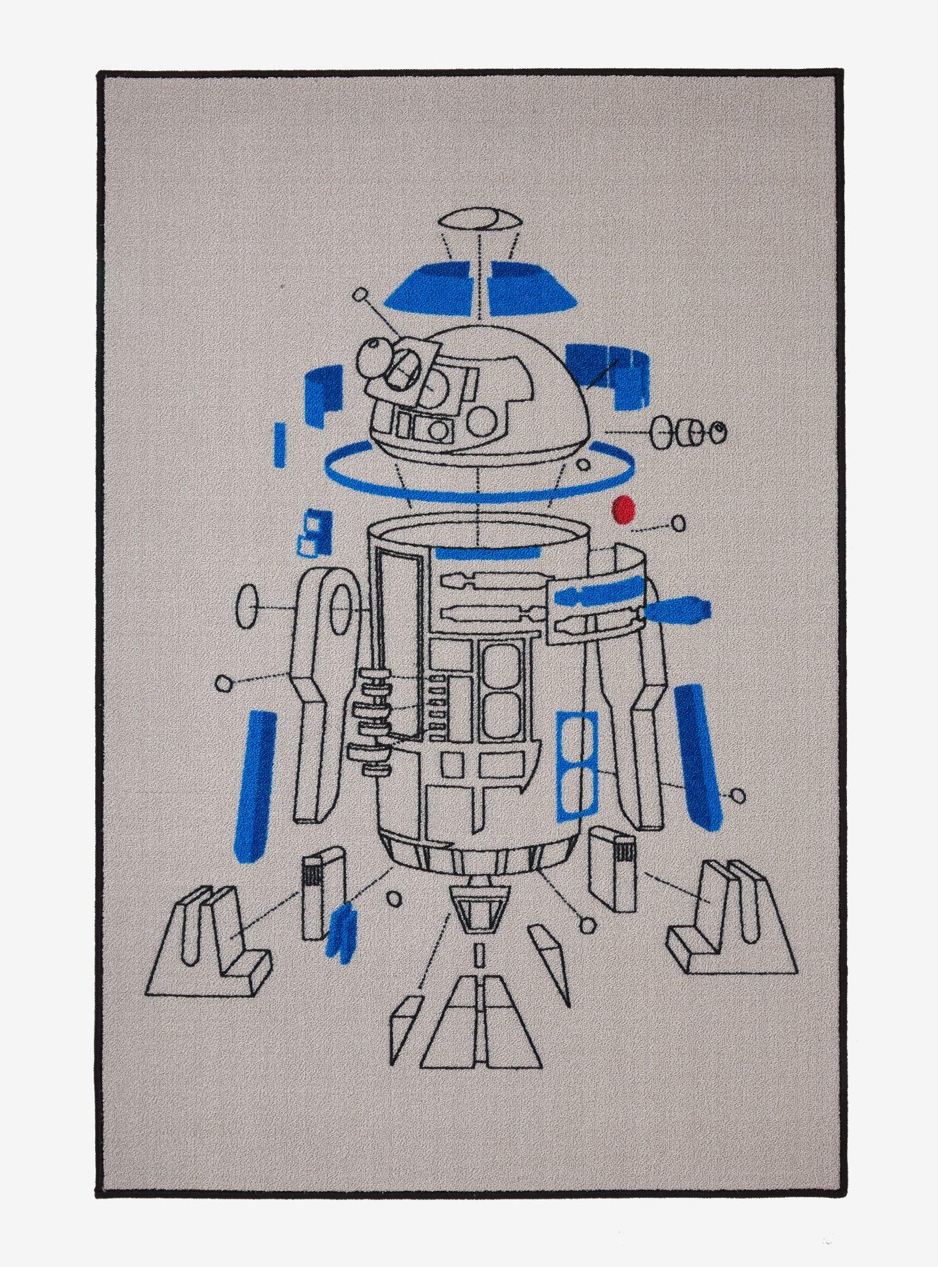 Star Wars R2-D2 Deconstructed Art Rug | Hot Topic