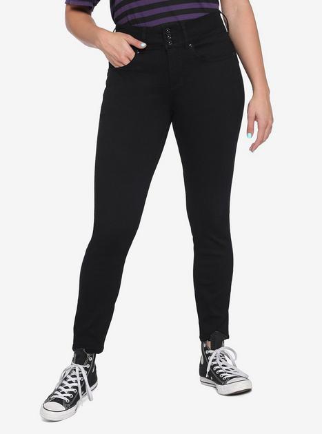 HT Denim Black Hi-Rise Super Skinny Jeans | Hot Topic