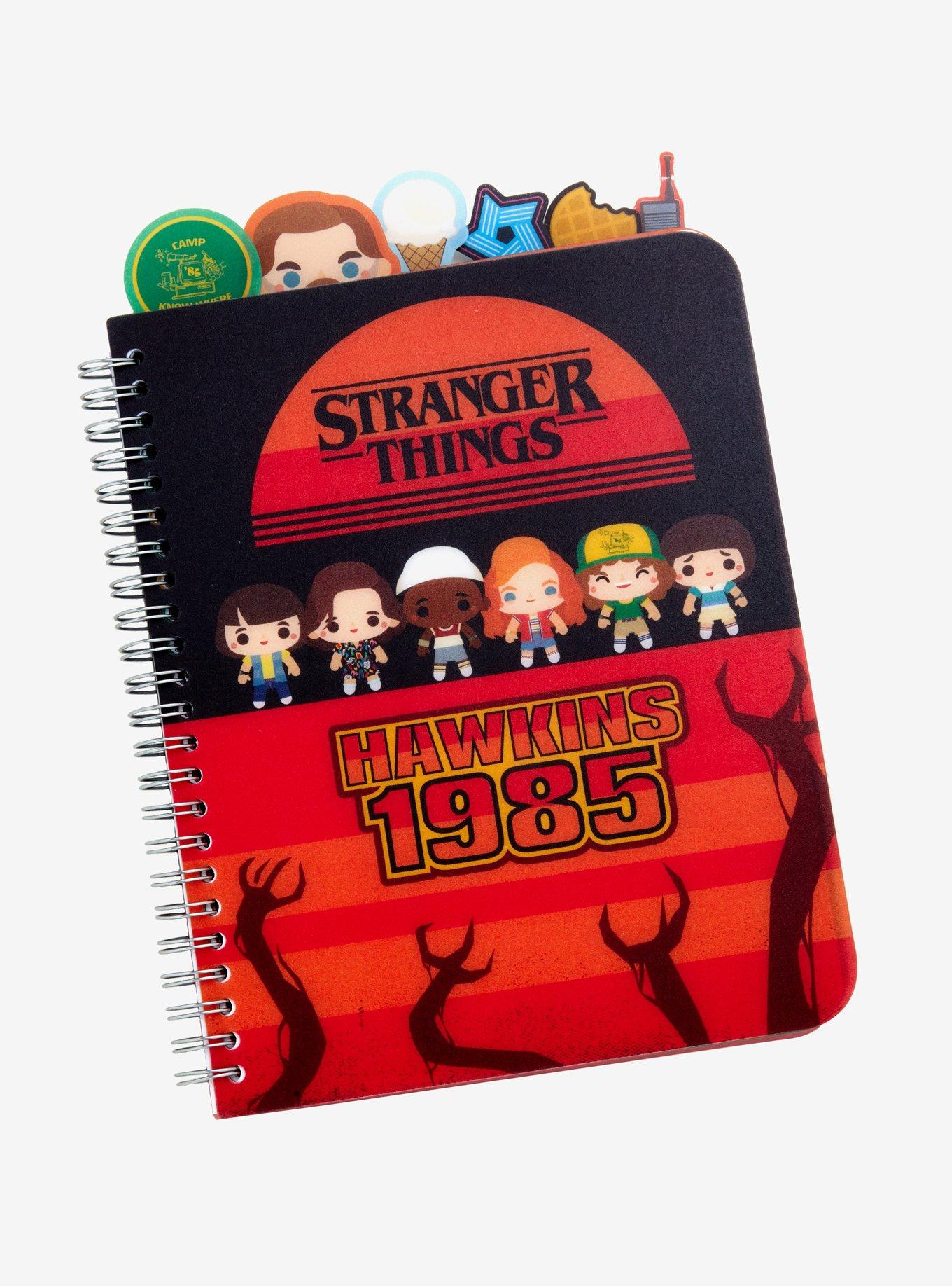 Stranger Things Hawkins 1985 Chibi Characters Tabbed Journal | Hot Topic