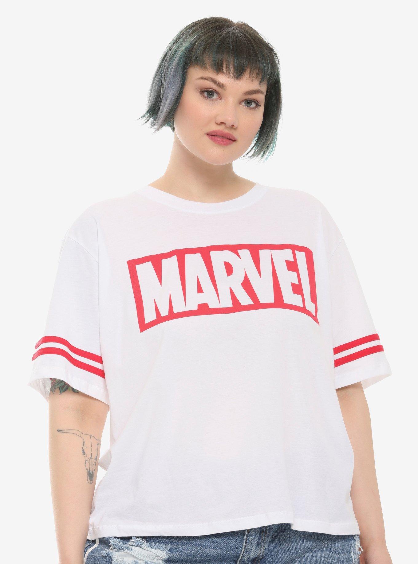 Marvel Logo Girls Athletic T-Shirt Plus Size | Hot Topic
