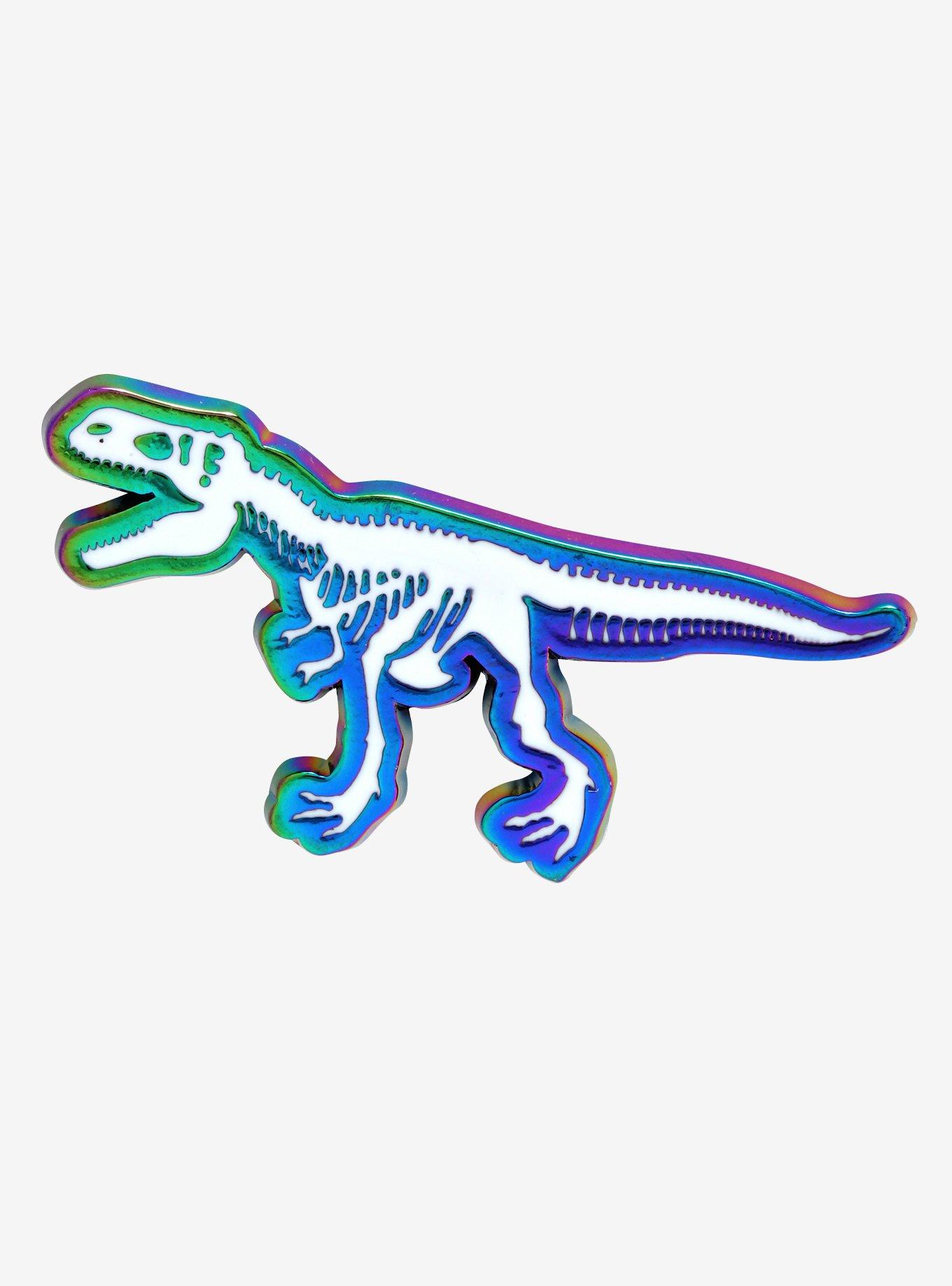 T-Rex Anodized Skeleton Enamel Pin | Hot Topic