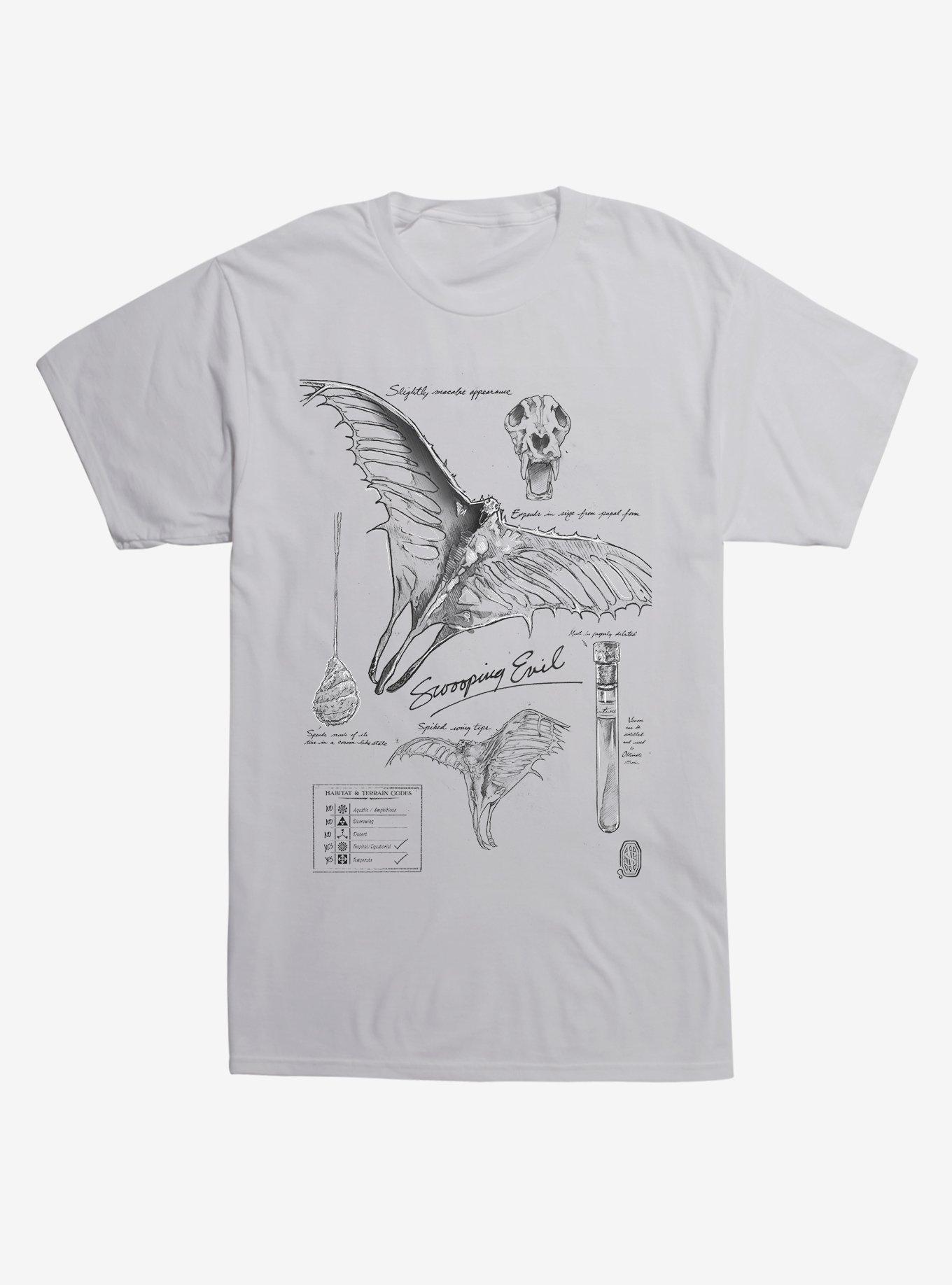 Fantastic Beasts Swoop Bird Sketches T-Shirt | BoxLunch
