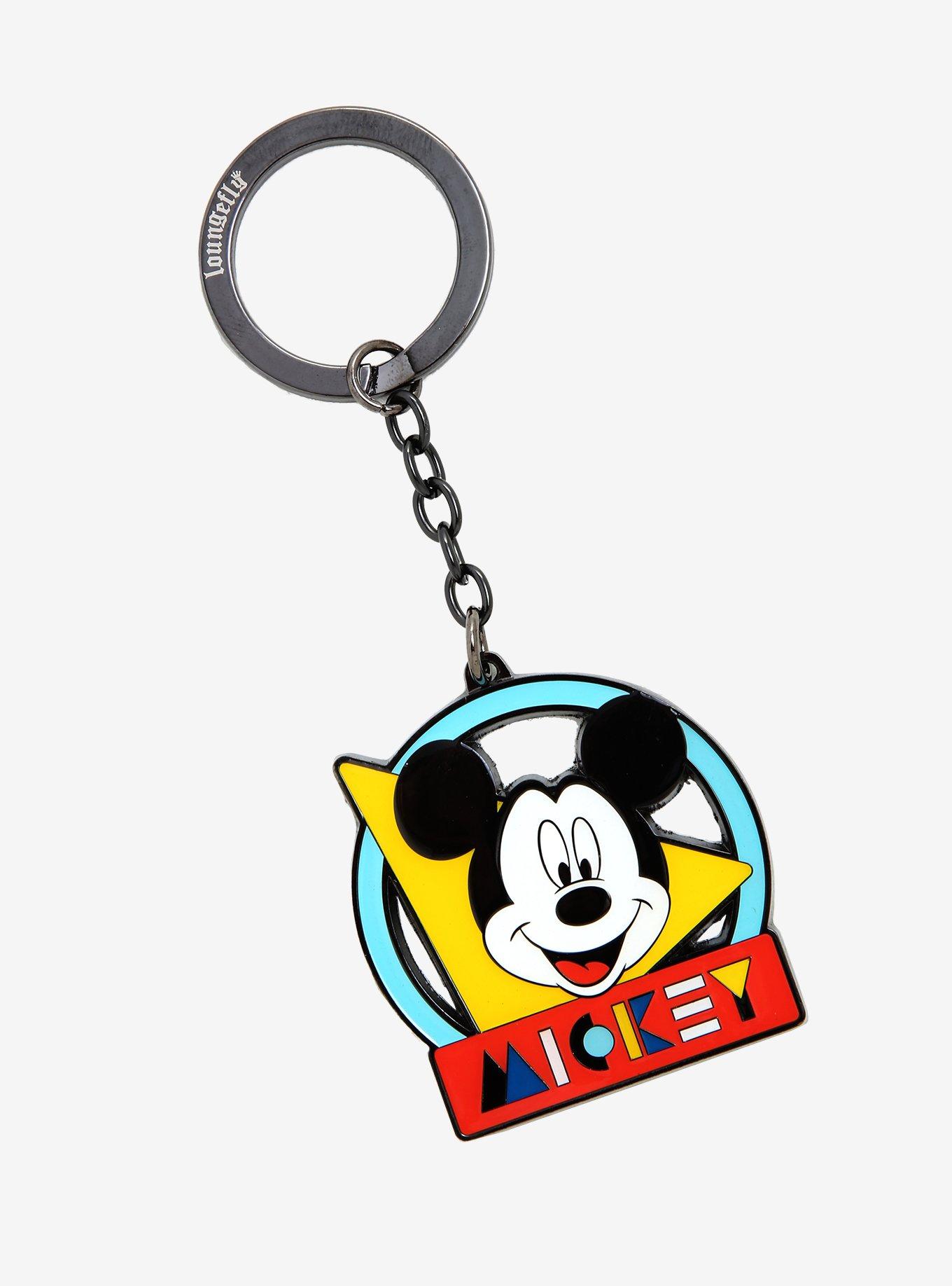Loungefly Disney Mickey Mouse '90s Enamel Keychain - BoxLunch Exclusive ...