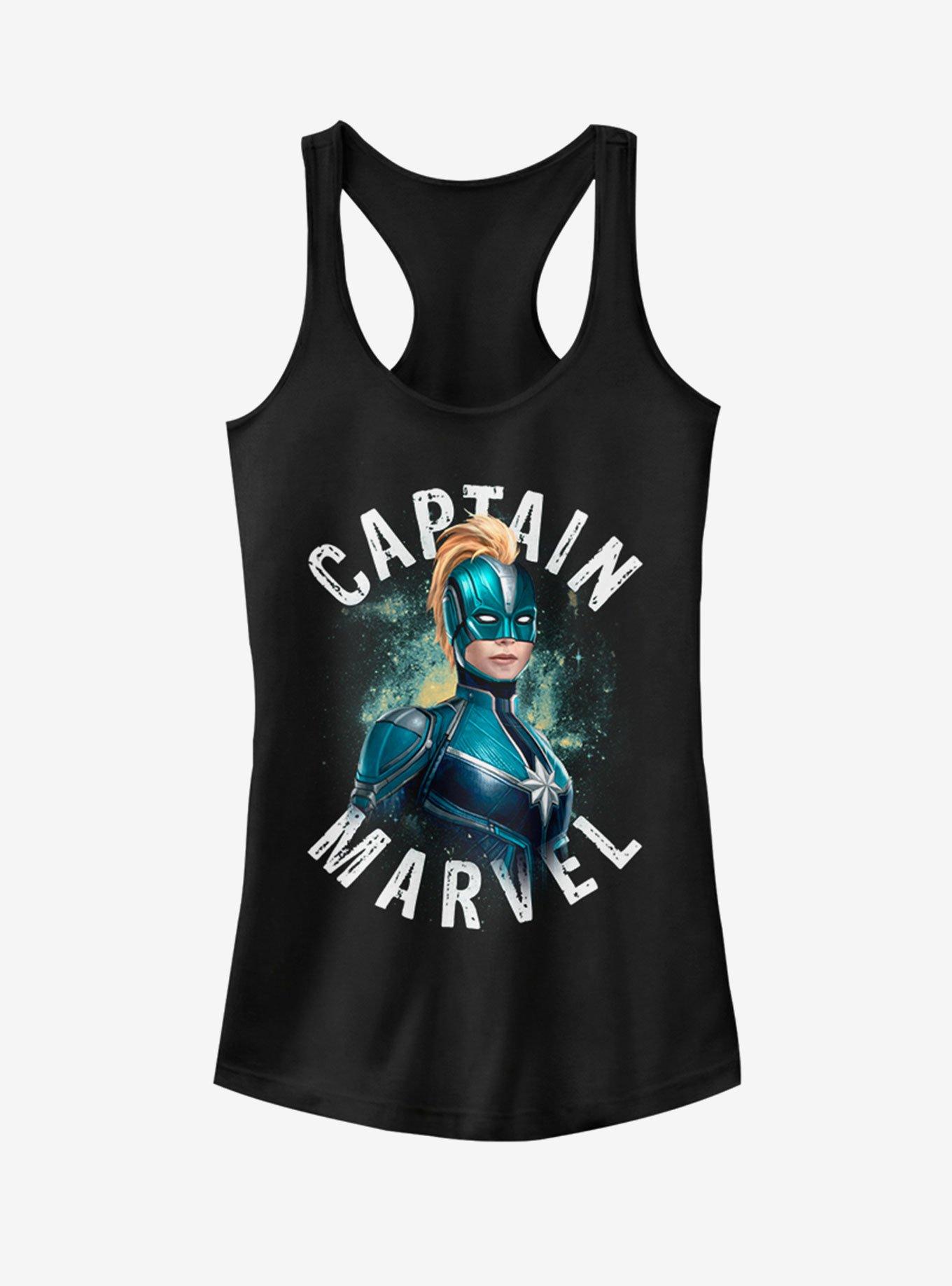 Marvel Captain Marvel Blue Girls Tank - BLACK | Hot Topic