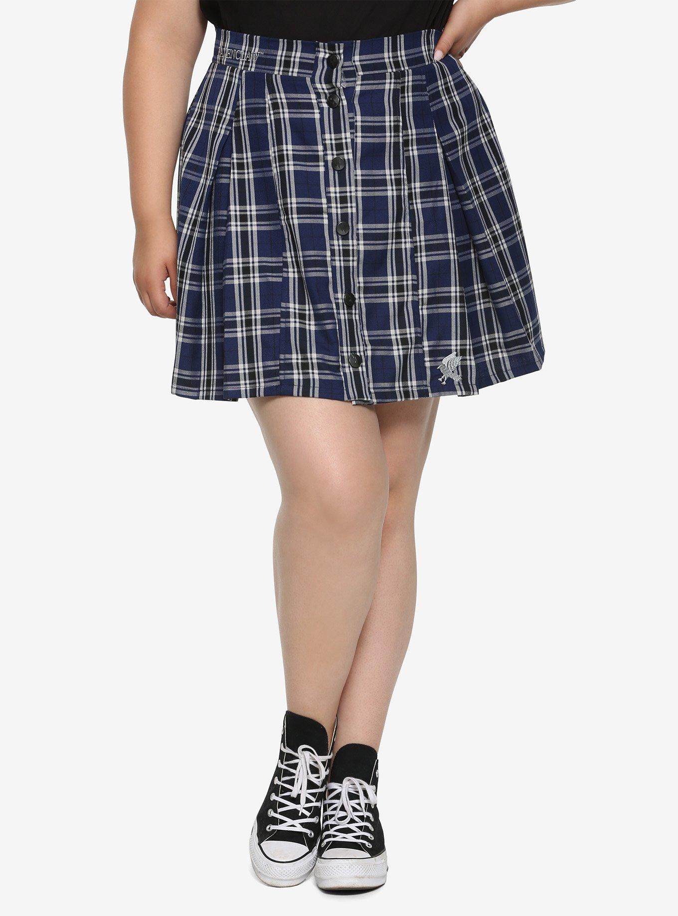 Harry Potter Ravenclaw Pleated Plaid Skirt Plus Size | Her Universe