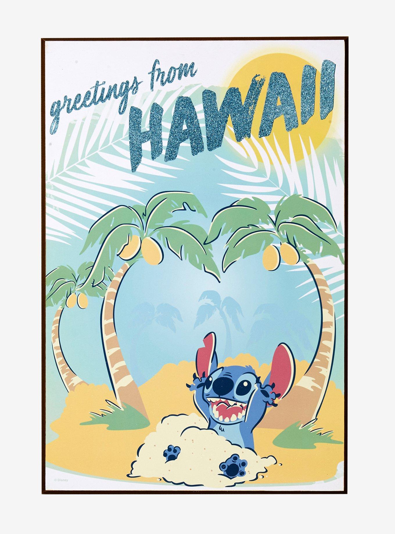 Disney Lilo & Stitch Hawaii Glitter Wood Wall Art | Hot Topic