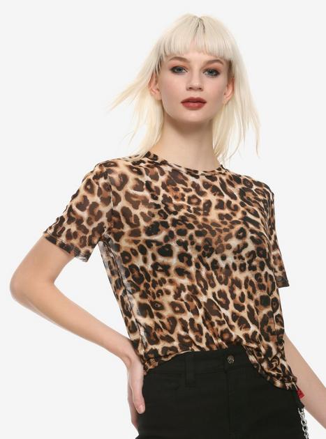 Cheetah Print Girls Mesh Top | Hot Topic