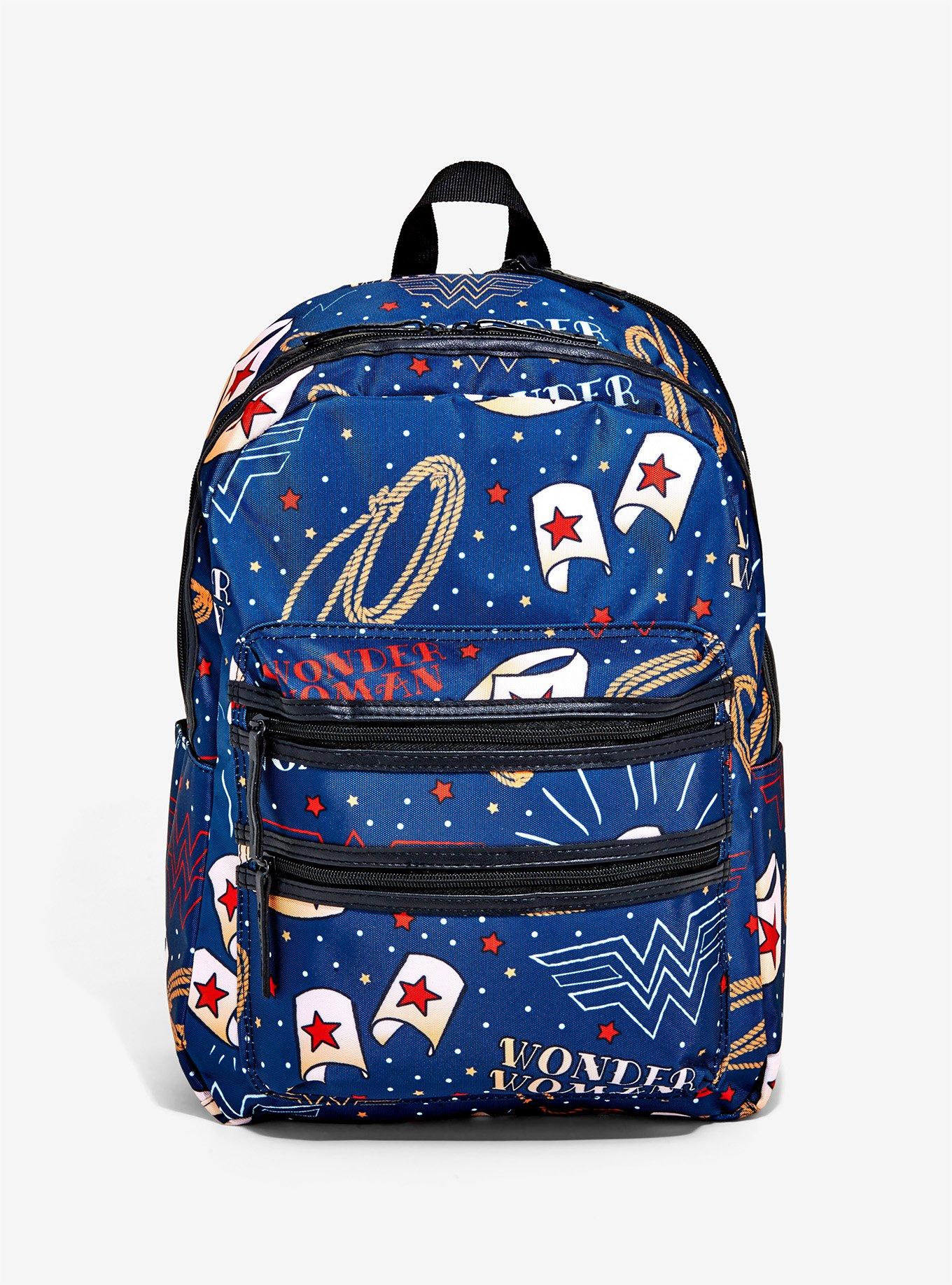 DC Comics Wonder Woman Double Zipper Pocket Backpack | Her Universe