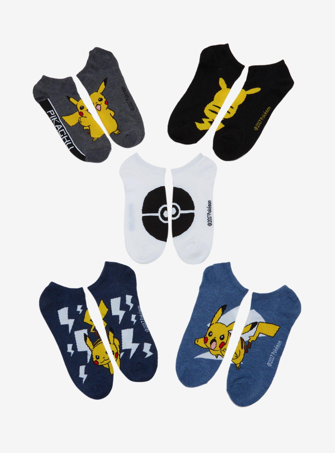 Pokemon Pikachu Ankle Socks 5 Pair | BoxLunch
