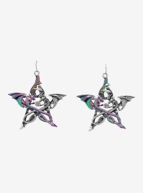 Double Dragon Star Drop Earrings | Hot Topic