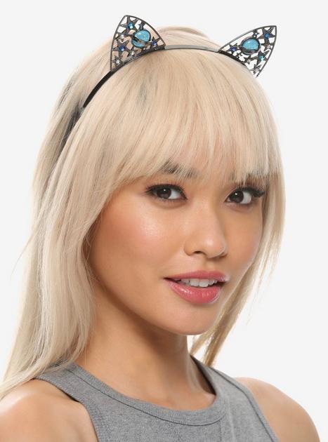 Blue Planet & Stars Cat Ear Headband | Hot Topic