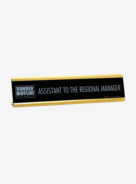 The Office Dunder Mifflin Assistant to the Regional Manager Desk Sign ...