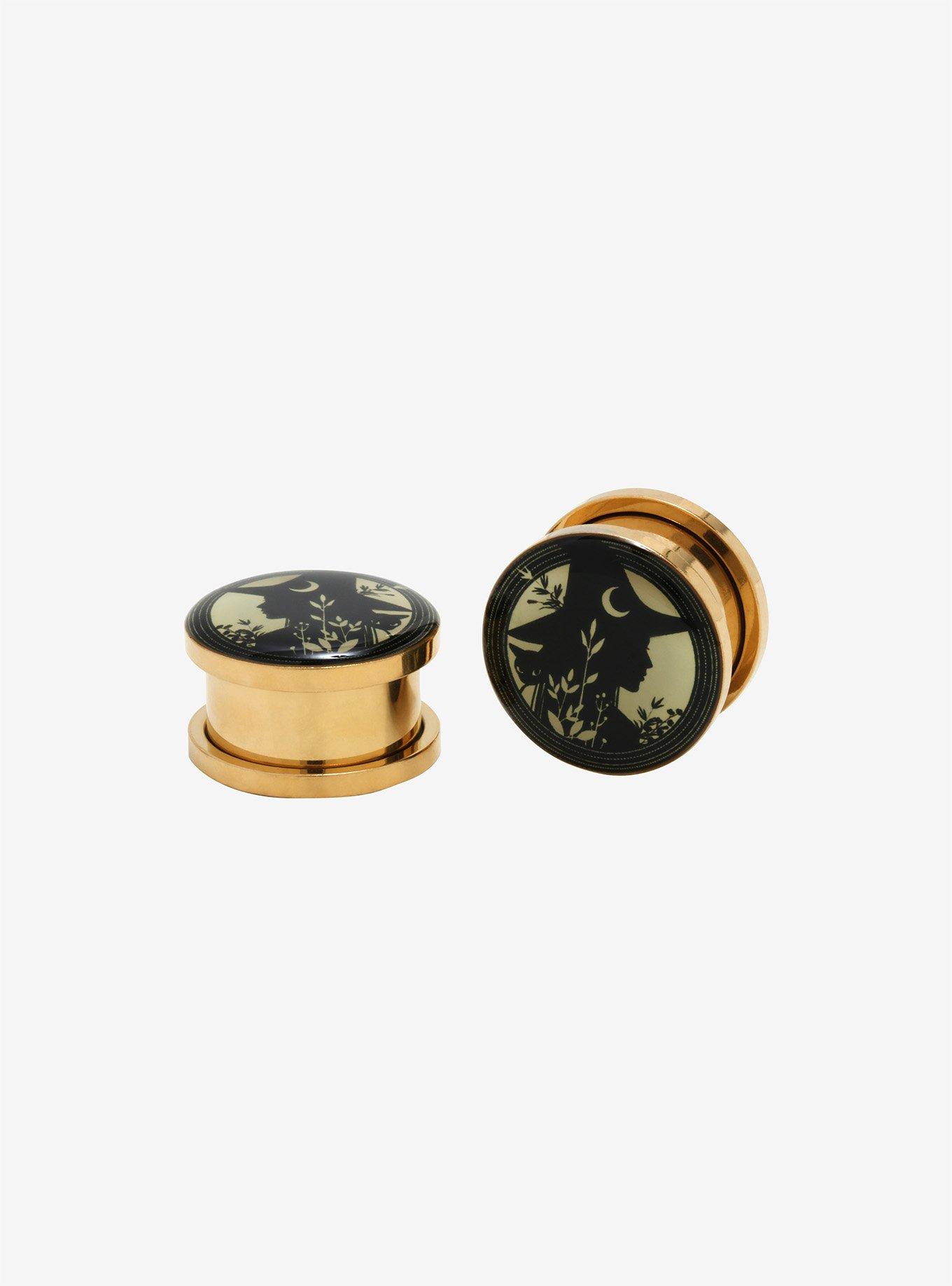 Steel Gold Witch Spool Plug 2 Pack | Hot Topic