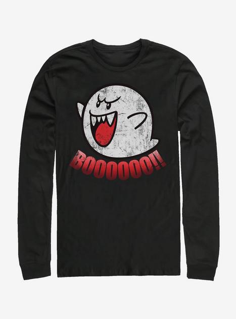 Nintendo Boo Ghost Long-Sleeve T-Shirt - BLACK | Hot Topic