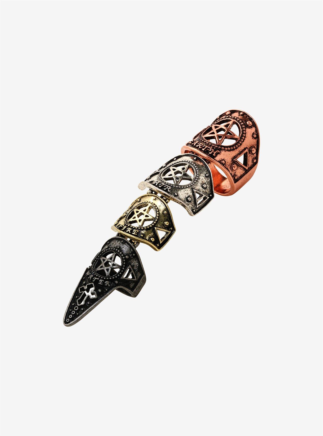 The Craft Multicolor Metallic Armor Ring | Hot Topic