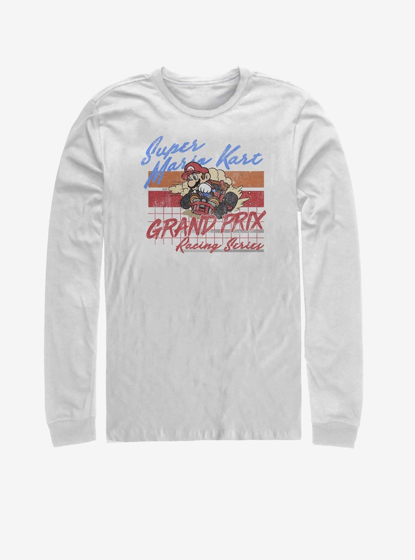 Super Mario Final Lap Long-Sleeve T-Shirt - WHITE | BoxLunch