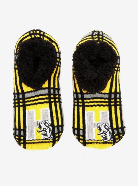 Harry Potter Hufflepuff Plaid Slipper Socks - BoxLunch Exclusive | BoxLunch