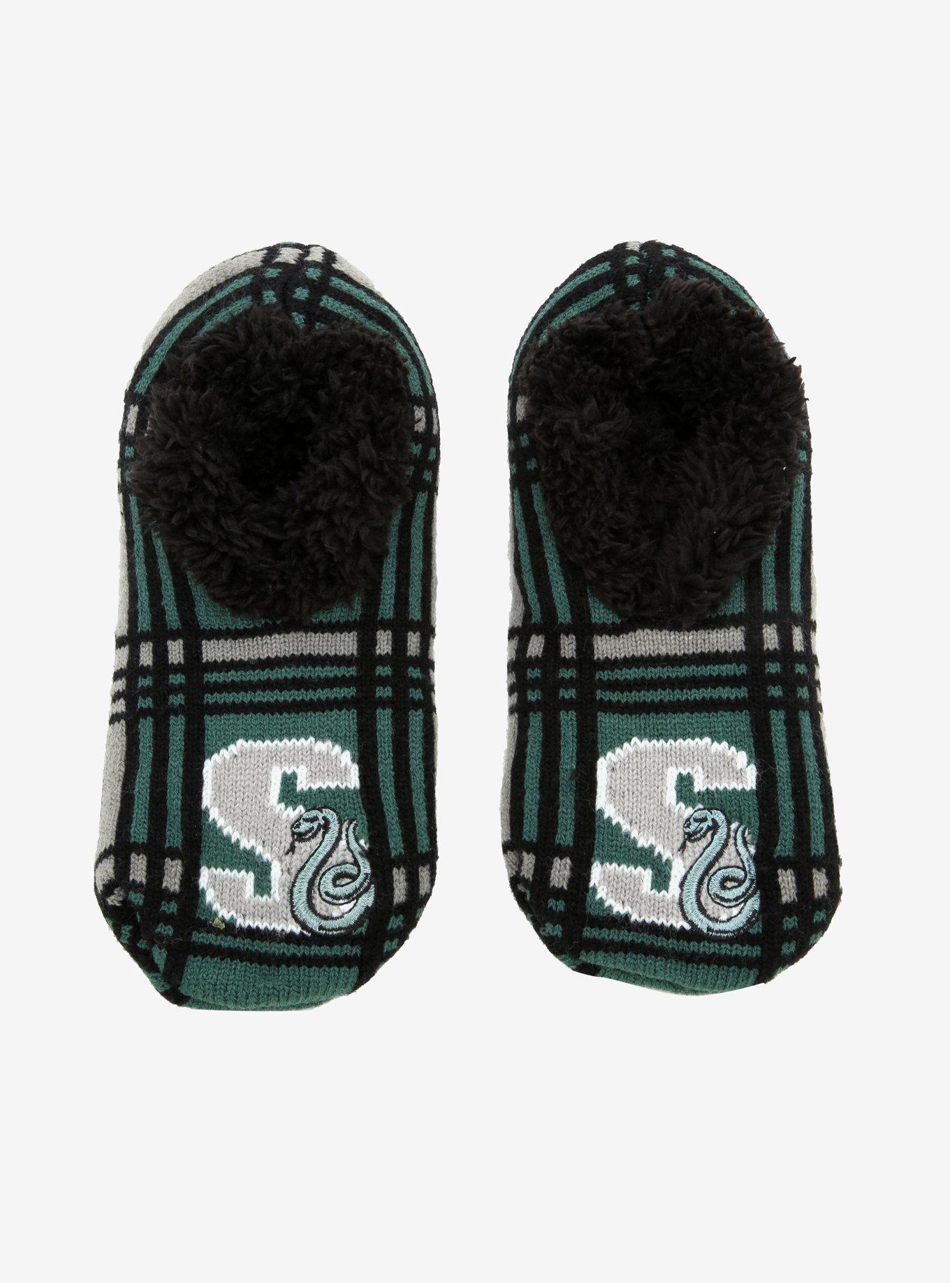 Harry Potter Slytherin Plaid Slipper Socks - BoxLunch Exclusive | BoxLunch