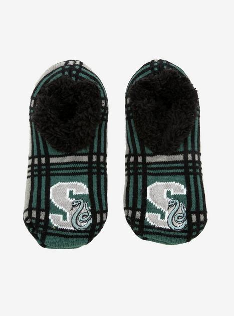 Harry Potter Slytherin Plaid Slipper Socks - BoxLunch Exclusive | BoxLunch