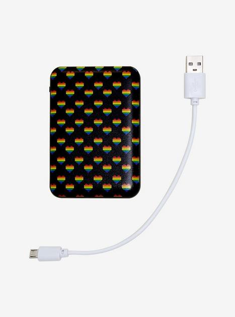 Rainbow Heart Power Bank | Hot Topic
