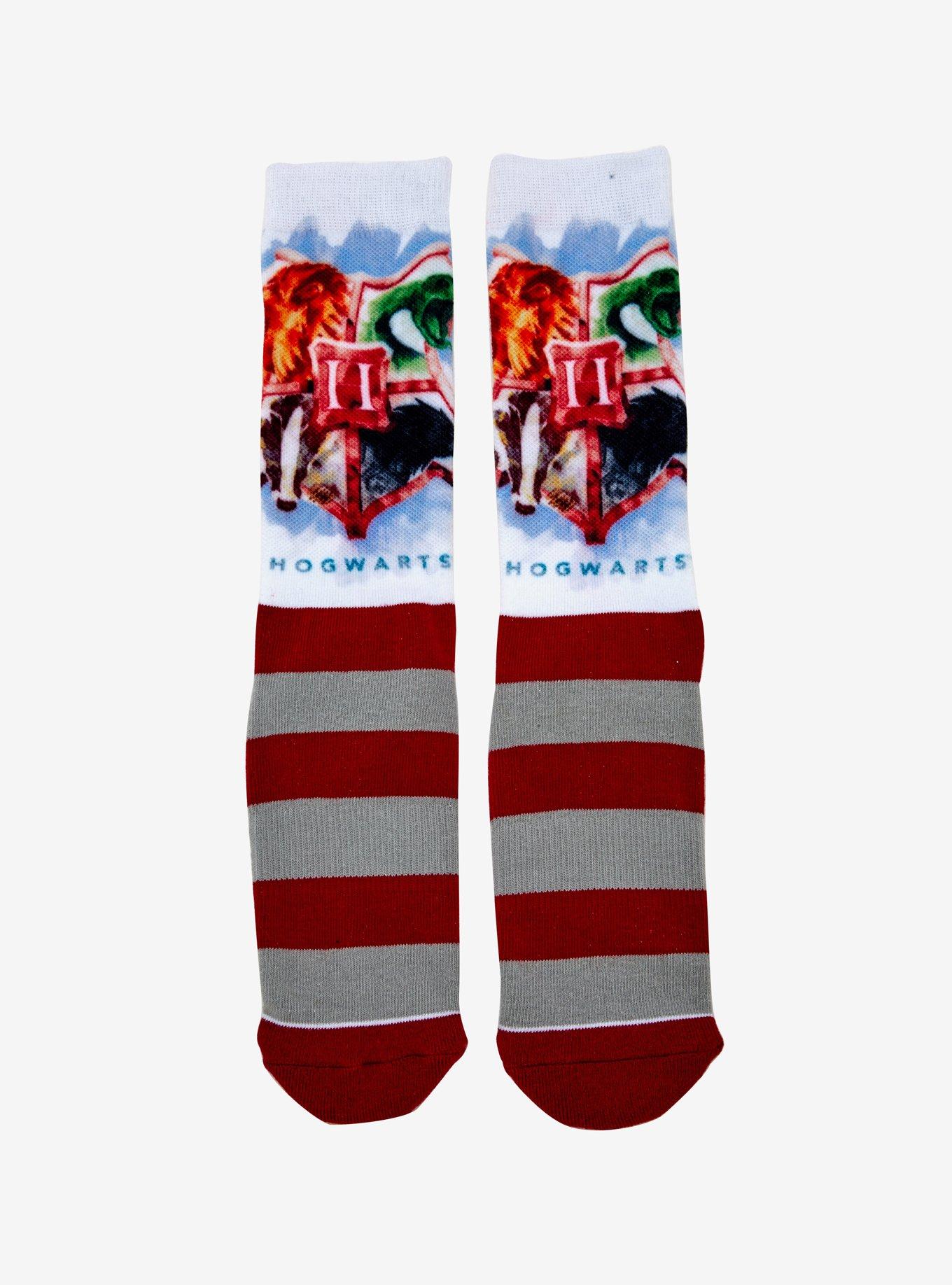 Harry Potter Hogwarts Striped Crew Socks | Hot Topic