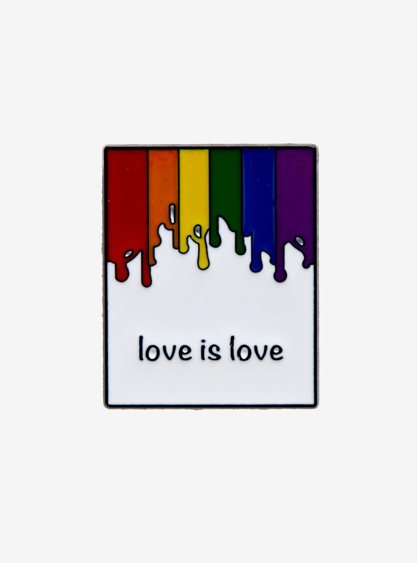 Love Is Love Rainbow Dip-Dye Enamel Pin | Hot Topic