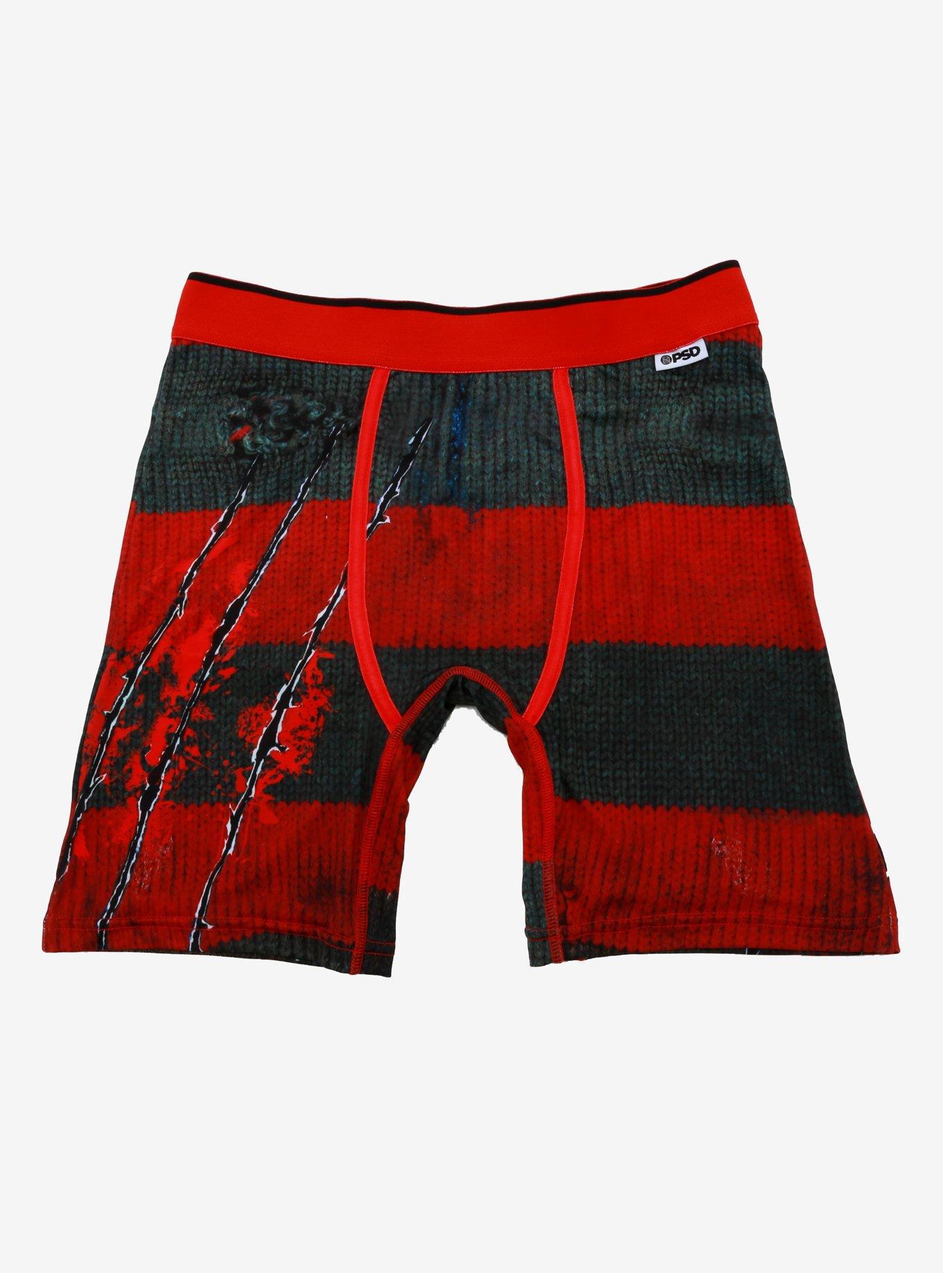 A Nightmare On Elm Street Freddy Stripe Boxer Briefs | Hot Topic