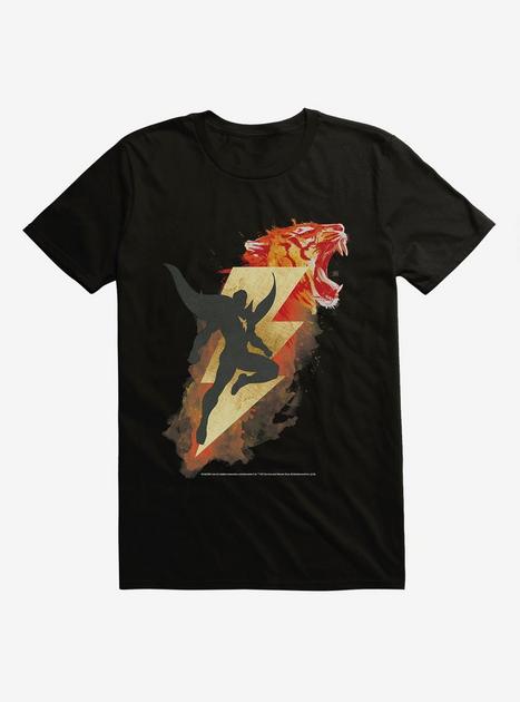 Black DC Comics Shazam! Tiger Bolt T-Shirt | BoxLunch | BoxLunch