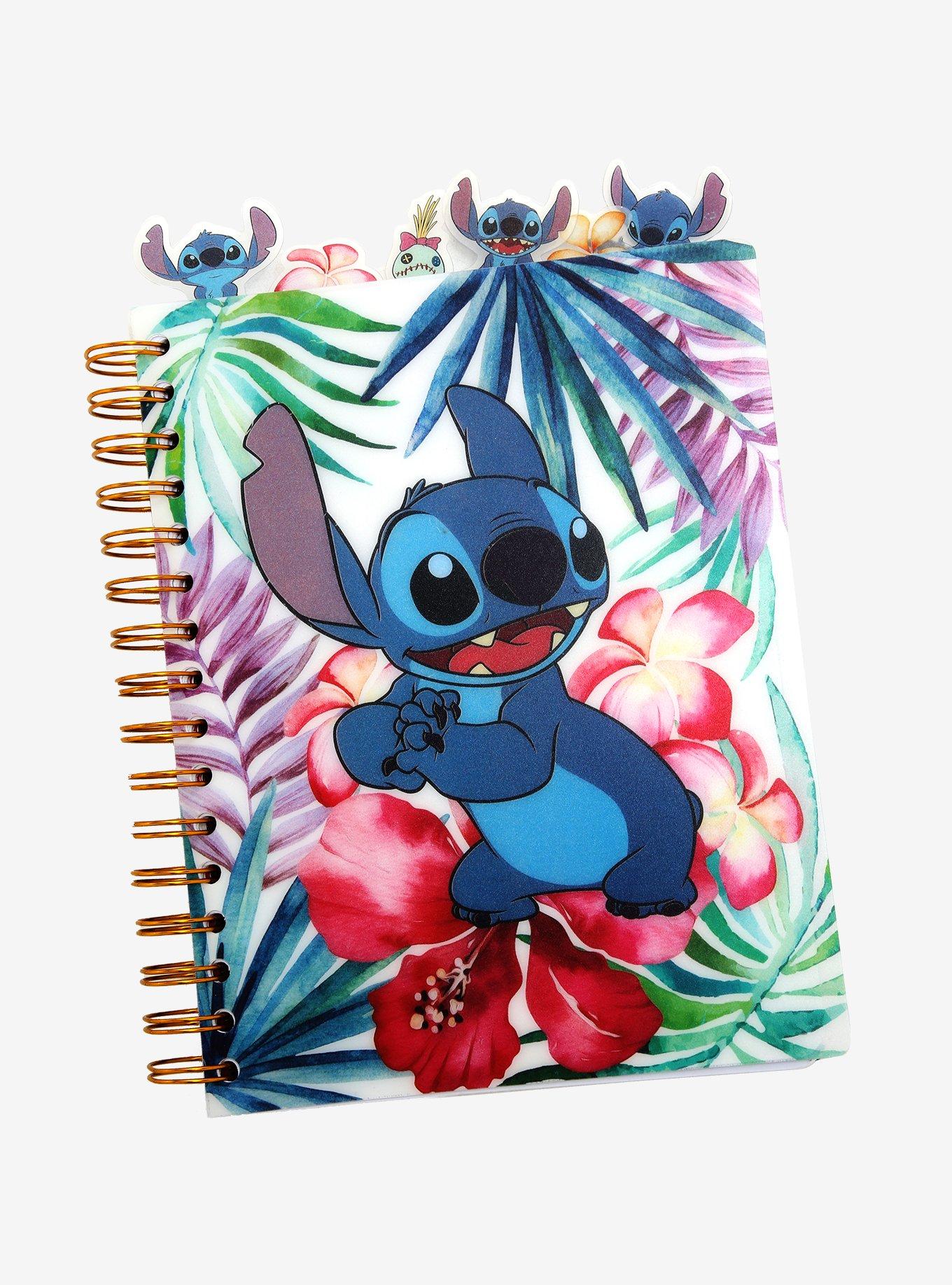 Disney Lilo & Stitch Floral Journal with Tabs - BoxLunch Exclusive ...