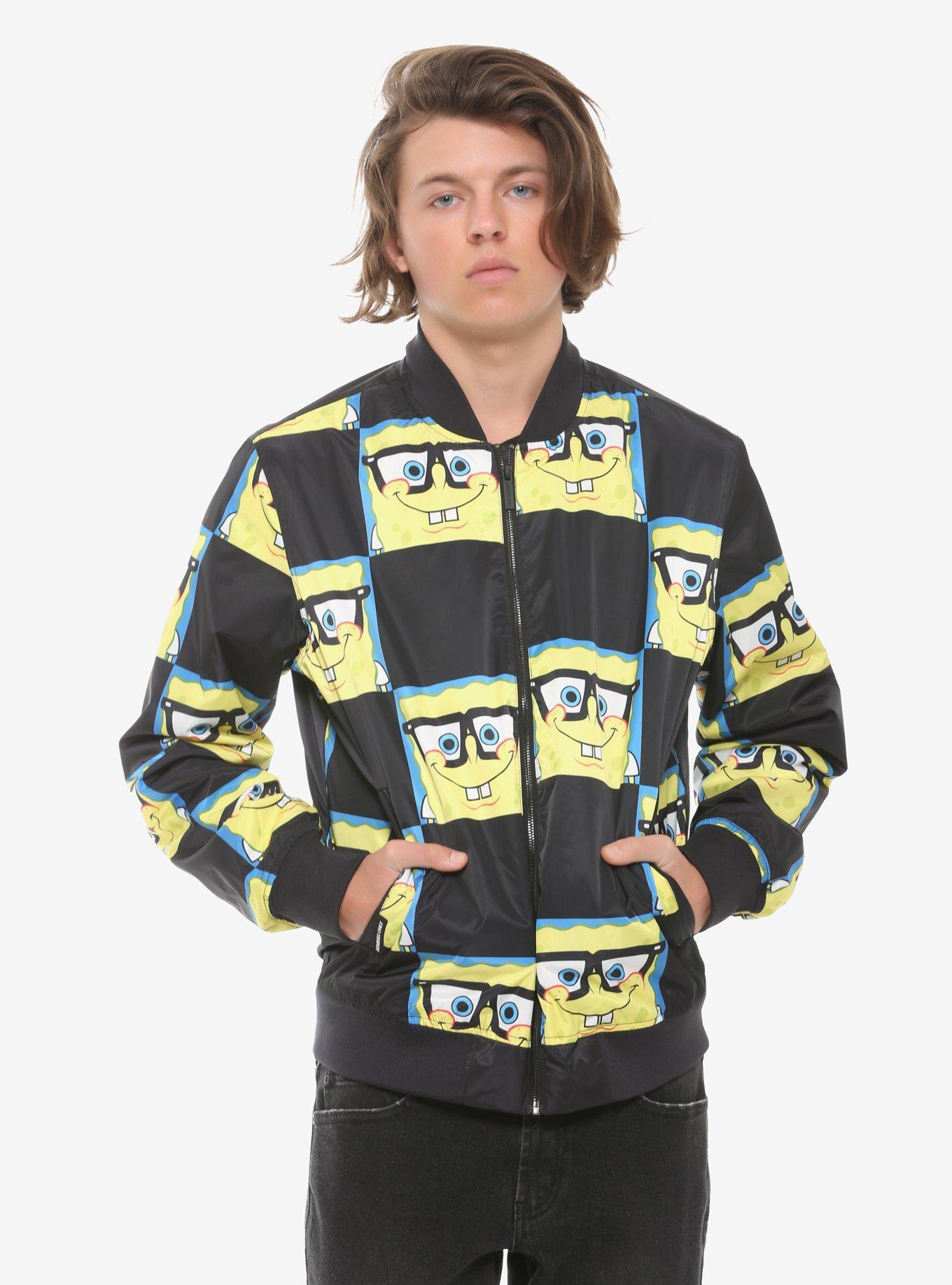 Members Only SpongeBob SquarePants Glasses Bomber Jacket | Hot Topic