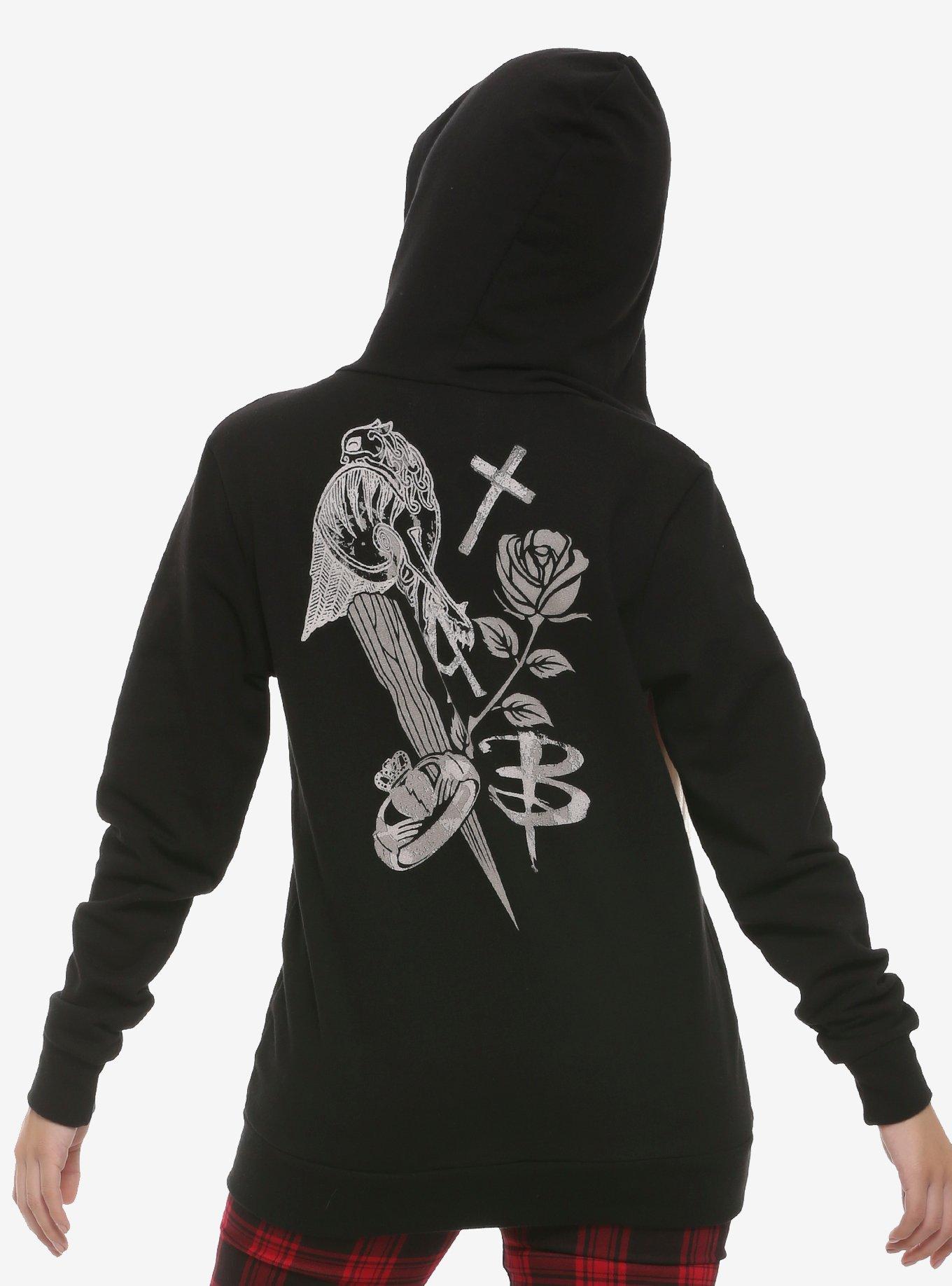 Buffy The Vampire Slayer Angel & Buffy Lace-Up Girls Hoodie | Hot Topic