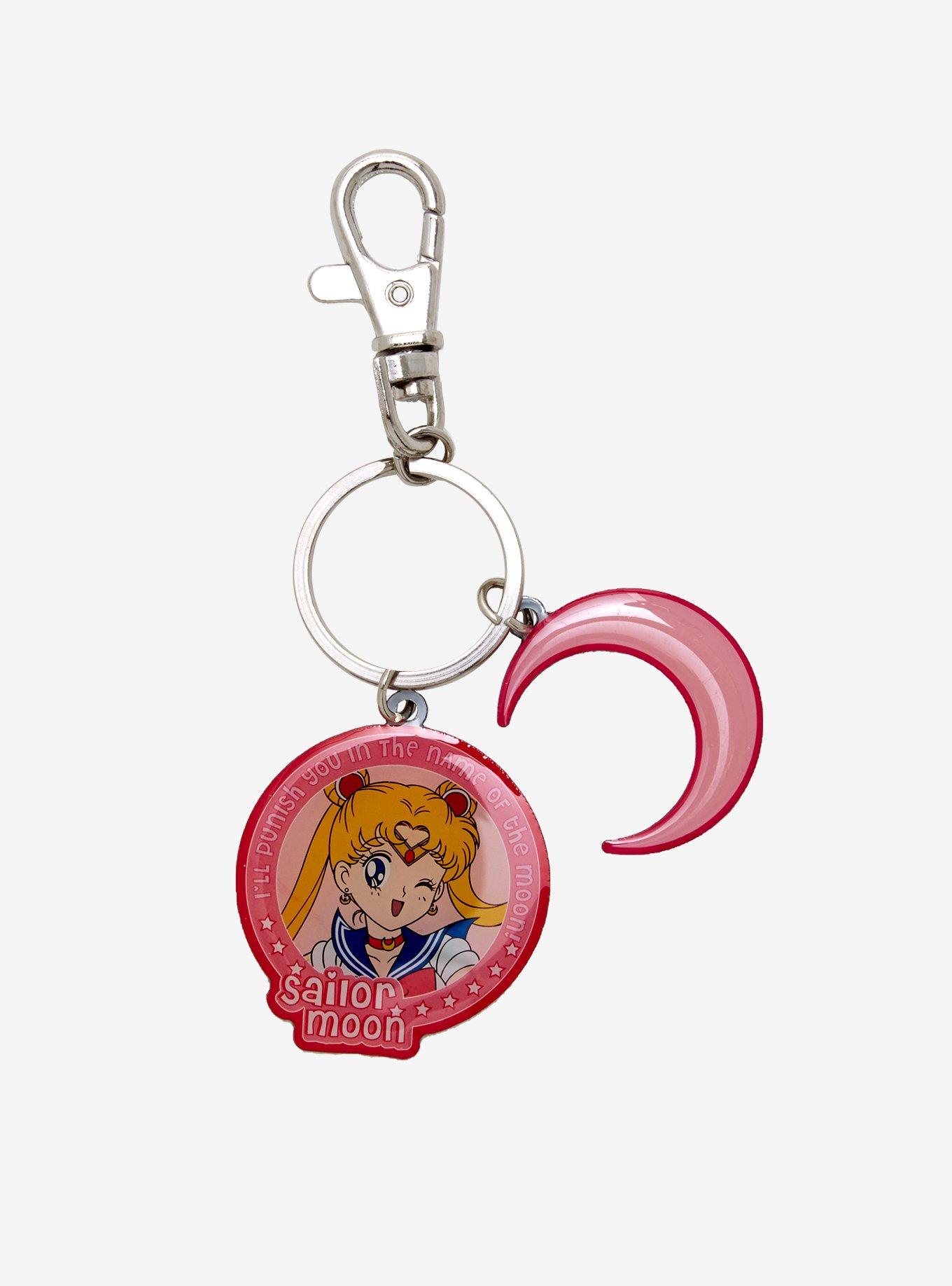 Sailor Moon Pink Moon Enamel Key Chain | Hot Topic
