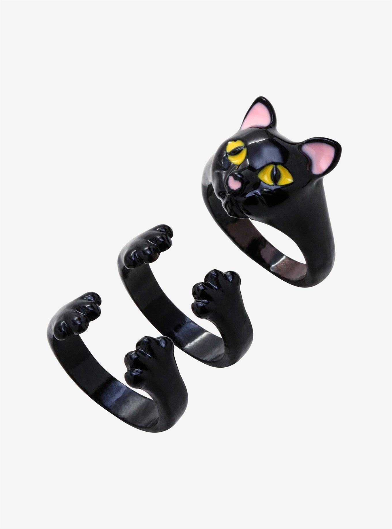 Black Cat Stackable Ring Set | Hot Topic