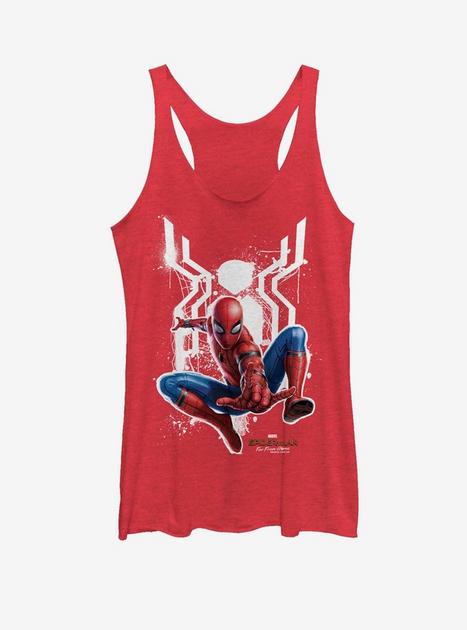 Marvel Spider-Man Far From Home Painted Spider Girls Tank - RED | Hot Topic