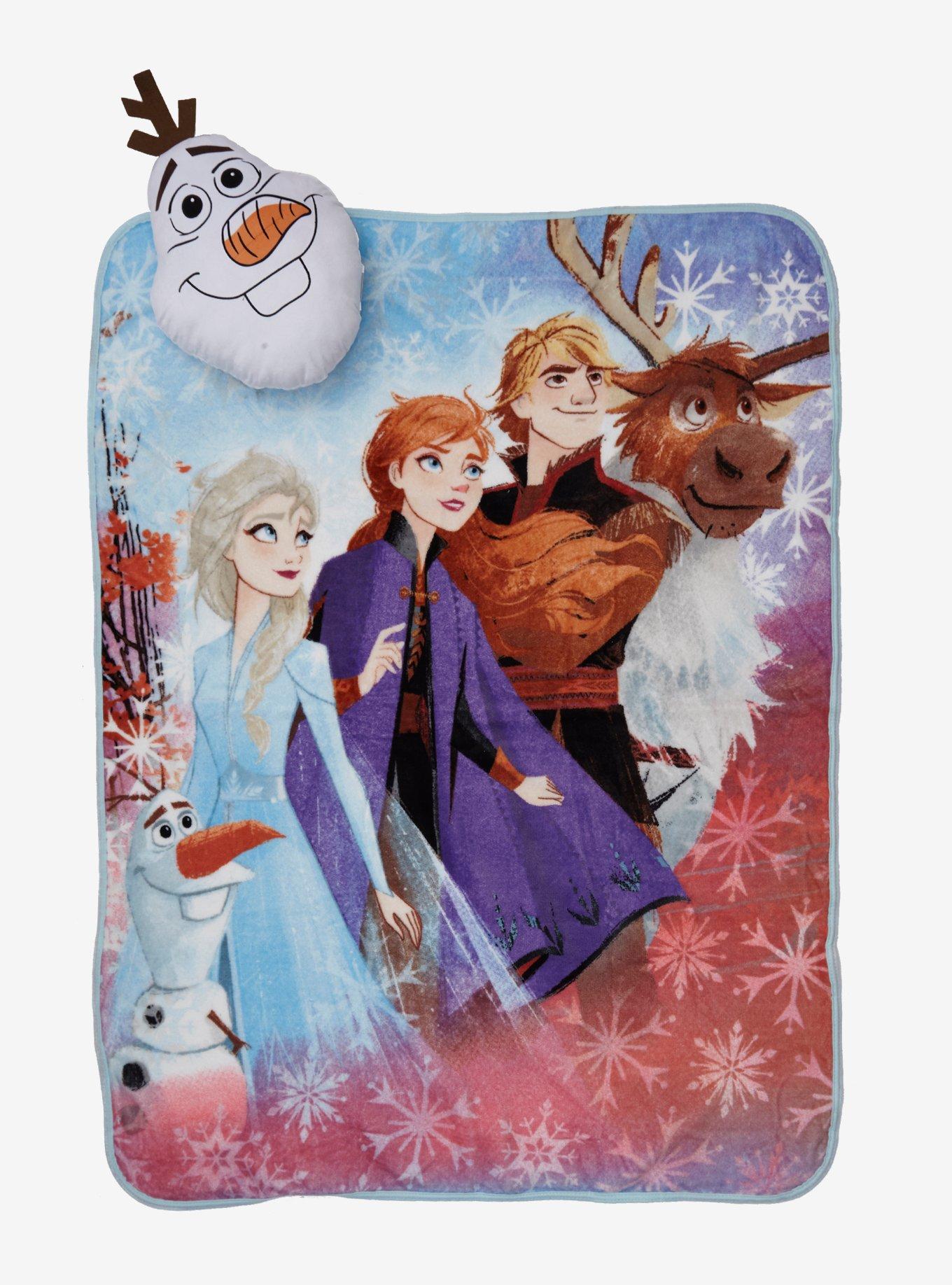 Disney Frozen 2 Olaf Pillow & Group Throw Blanket Set | Hot Topic