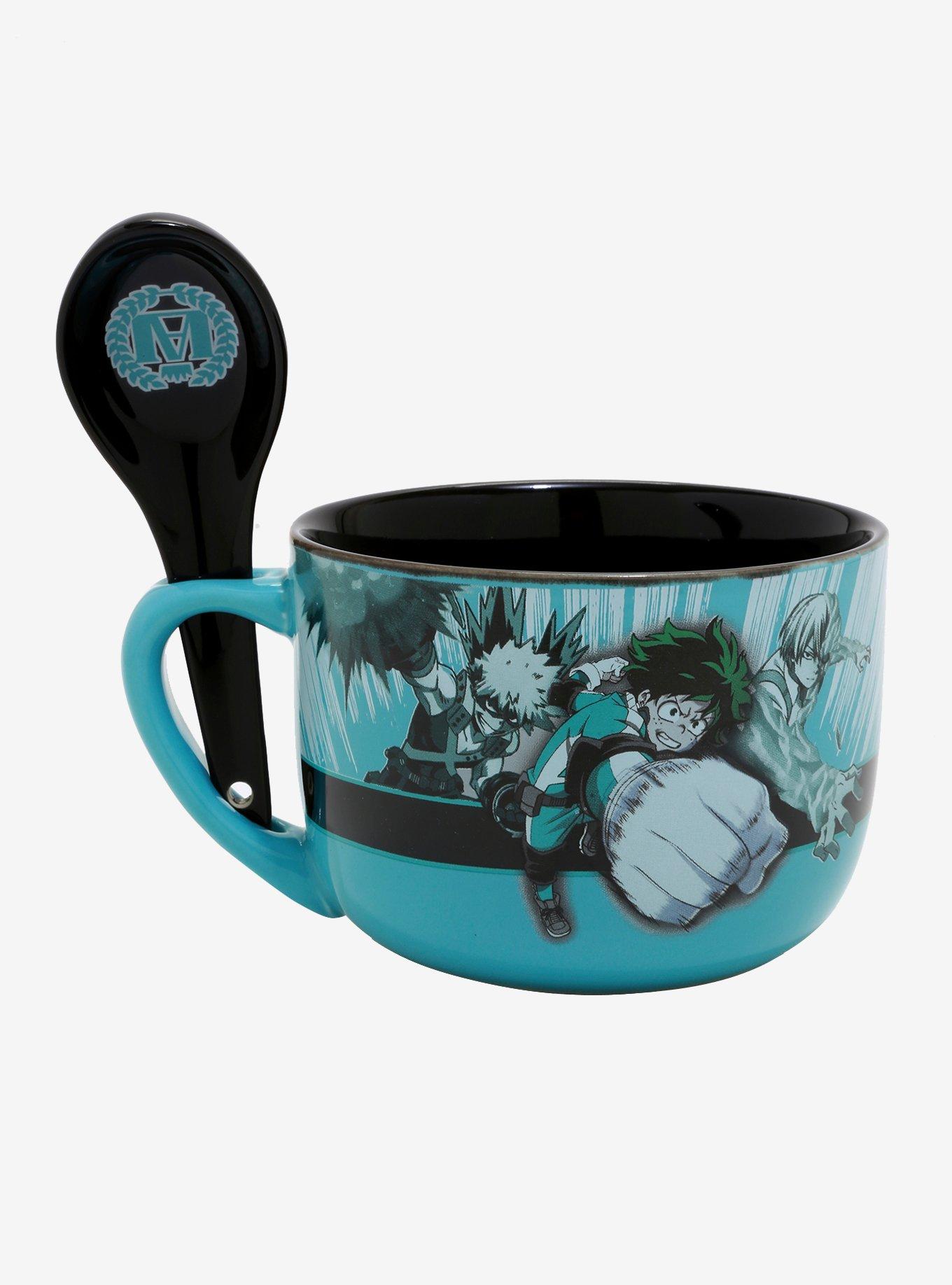 My Hero Academia Deku Bakugo Todoroki Soup Mug & Spoon | Hot Topic