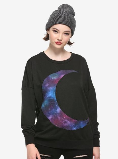 Galaxy Moon Girls Sweatshirt | Hot Topic