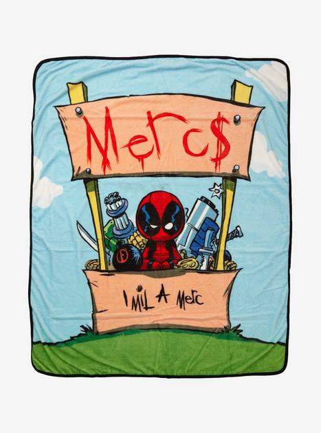 Marvel Deadpool Chibi Merc Sale Throw Blanket | Hot Topic