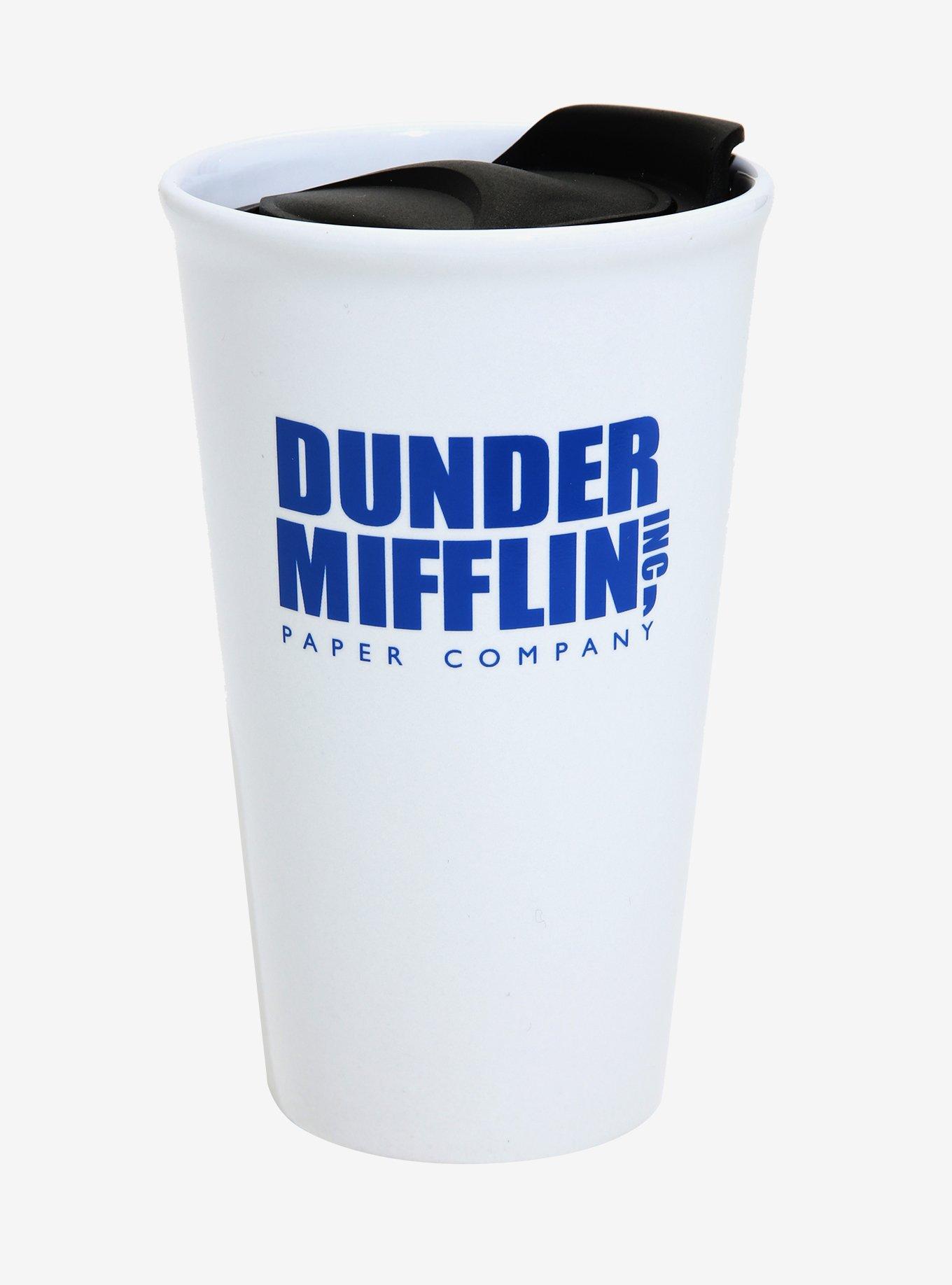 The Office Dunder Mifflin Ceramic Travel Mug - BoxLunch Exclusive ...