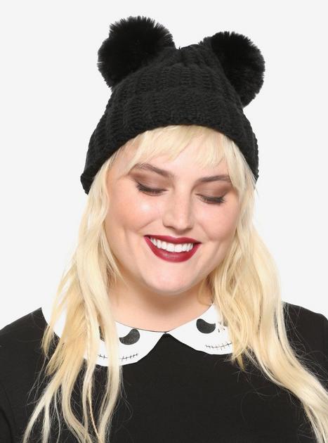 Black Double Pom Beanie | Hot Topic