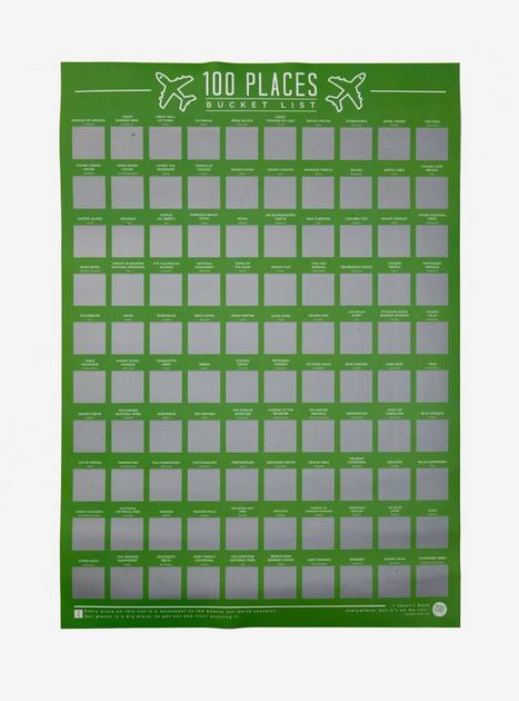 100 Places Scratch Off Bucket List Poster | Hot Topic