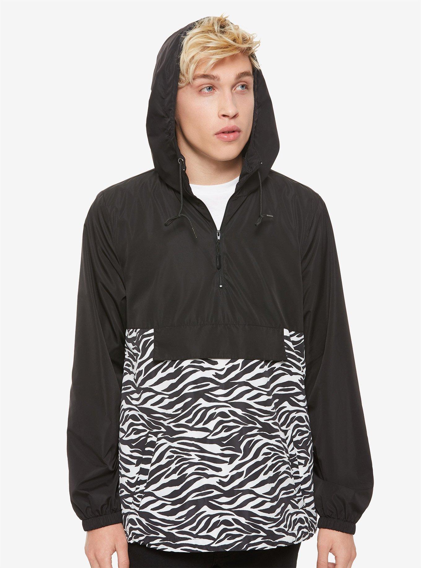 Zebra Print Windbreaker | Hot Topic