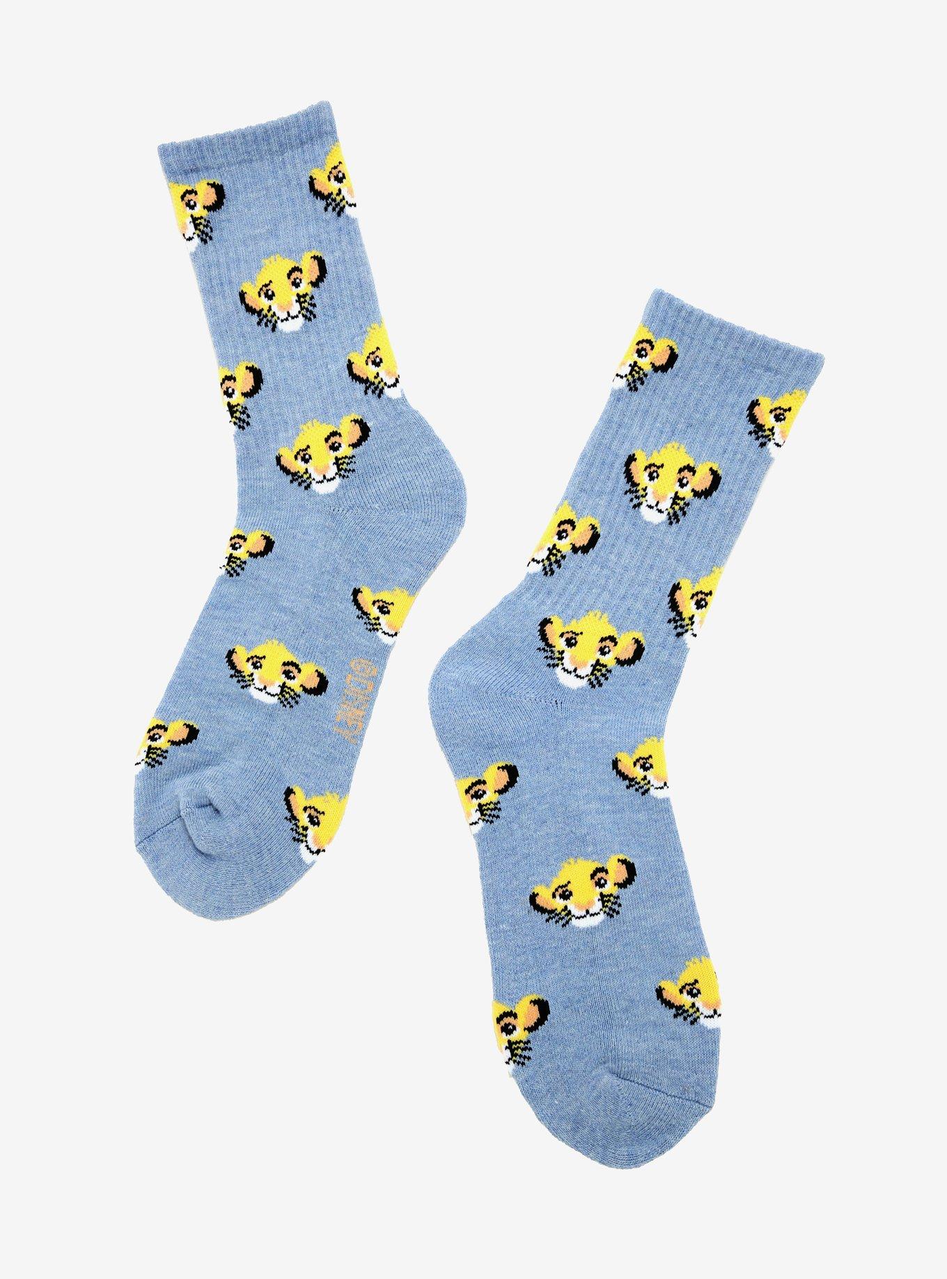 Disney The Lion King Simba Face Crew Socks - BoxLunch Exclusive | BoxLunch