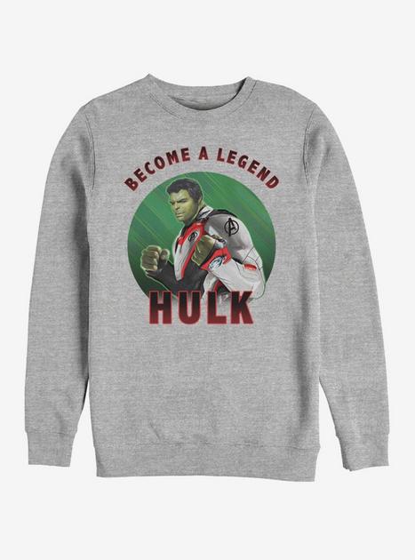 Marvel Avengers: Endgame Hulk Armor Circle Solo Heathered Sweatshirt ...